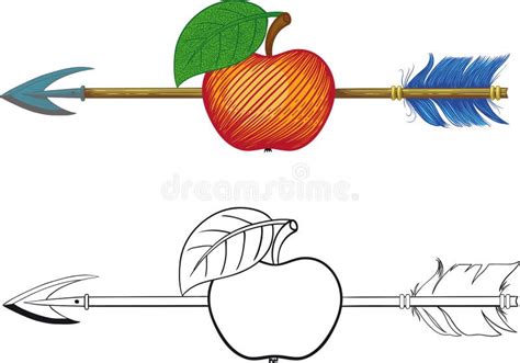 Apple Shot With Arrow Stock Illustration Illustration Of Sharp