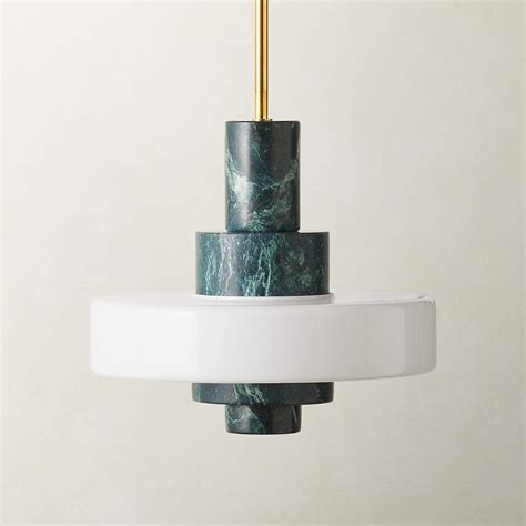 Mercury Green Marble Pendant Light By Cb2 Dwell