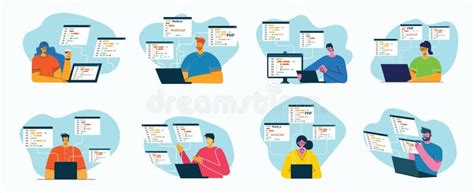 Programming And Coding Website Development Web Designflat Design Modern Vector Illustration