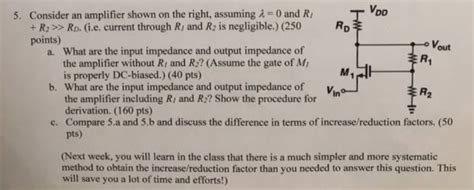Solved Consider An Amplifier Shown On The Right Assuming Chegg