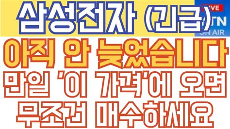 삼성전자 주가전망 긴급 아직 안 늦었습니다 만일 이 가격에 오면 무조건 매수하세요 Youtube