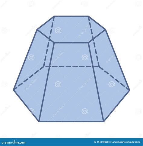 Truncated Hexagonal Pyramid Stock Illustration Illustration Of