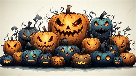호박 랜턴 할로윈 공포 그림 호박 랜턴 할로윈 만화 할로윈 배경 일러스트 및 사진 무료 다운로드 Pngtree