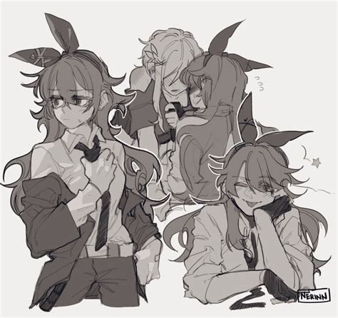 Lumine X Amber Character Art Anime Girlxgirl Yuri Anime