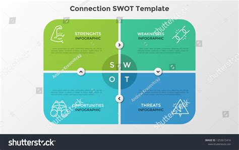 Rectangular Matrix Consisted 4 Colorful Elements Stock Vector Royalty