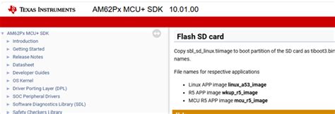 SK AM62P LP Request You To Suggest Me The Steps To Replace The Mcu R5 Image In SDCARD Boot
