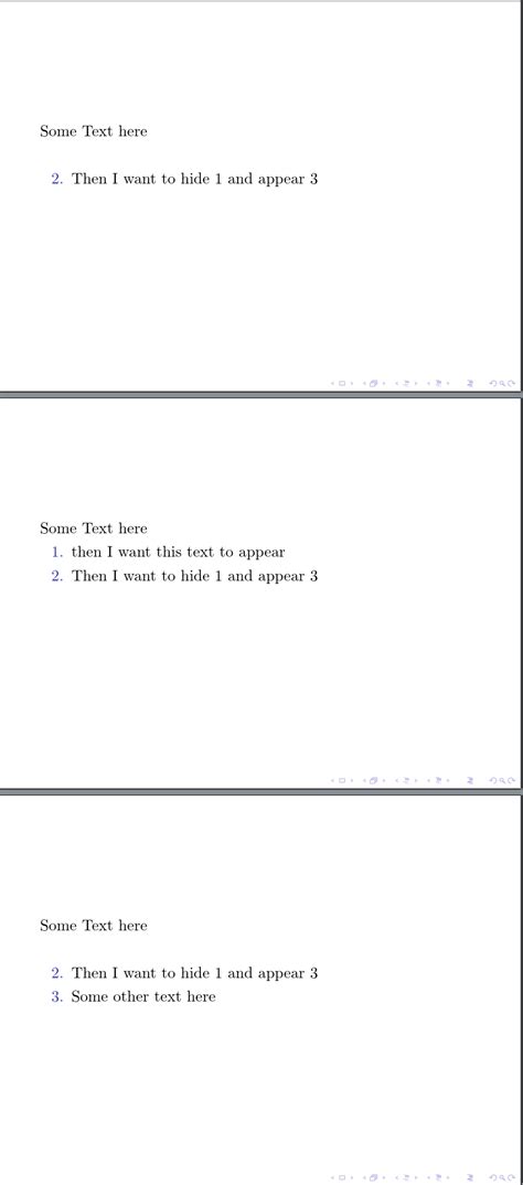 Beamer Overlays Uncover And Hide Text TeX LaTeX Stack Exchange