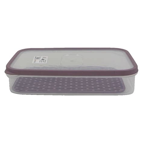 Beehome 1 65l Purple Rectangular Tupperware With Strainer Freeshop