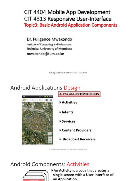 Topic 3 Slides Extra Notes Pdf Android Operating System