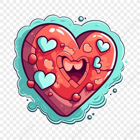 귀여운 발렌타인 데이 만화 마음 클립 아트 벡터상표 Png 일러스트 무료 다운로드 Lovepik