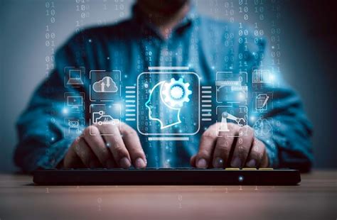 Premium Photo Businessman Using Computer Keyboard To Command And