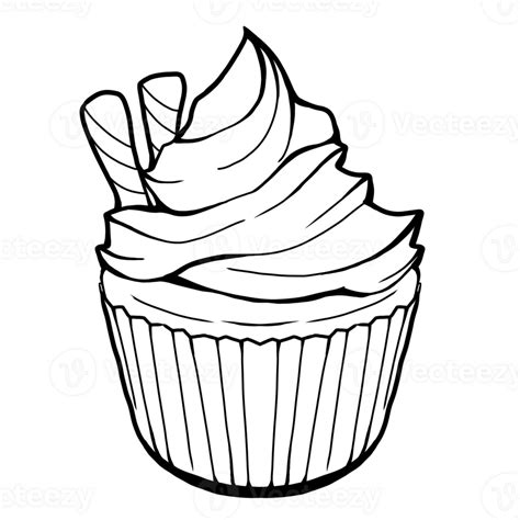 Cupcake Line Art 29144937 Png