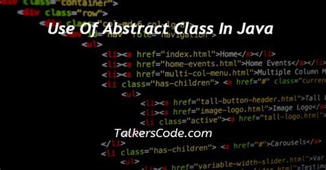 Use Of Abstract Class In Java