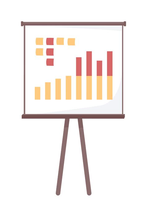Board With Analytic Infographic Semi Flat Color Vector Object Editable Element Full Sized Item