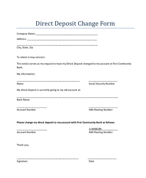 Direct Deposit Form Batmanegypt