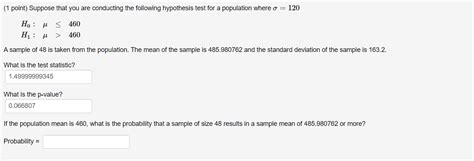 solved 1 point suppose that you are conducting the