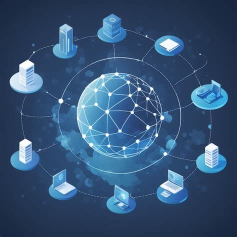 Premium Vector 3d Isometric Network Vector Concept