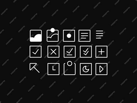 Premium Vector Minimalist And Simple Looking Pixel Perfect Linear Ui Icons Set