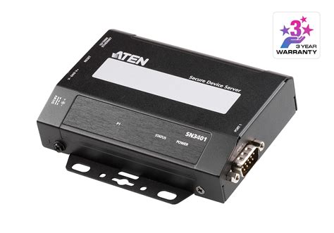 1 Port Rs 232 422 485 Secure Serial Device Server Sn3401 Aten Secure Serial Device Server