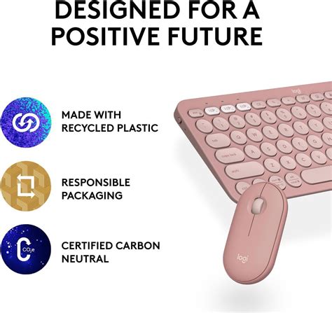 Used Very Good Logitech Pebble 2 Combo Wireless Quiet Keyboard And Mouse Customisable Logi