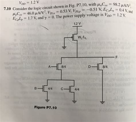 Solved VDD V Consider The Logic Circuit Shown In Chegg