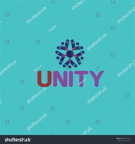 Unity Logo Design Vector Template Stock Vector Royalty Free