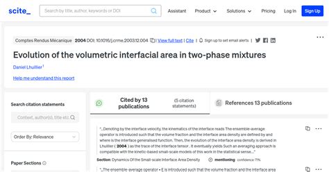 Citation Report Evolution Of The Volumetric Interfacial Area In Two