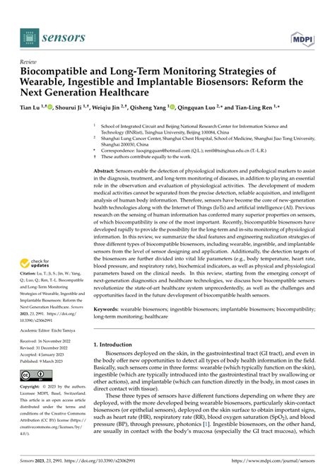 Pdf Biocompatible And Long Term Monitoring Strategies Of Wearable