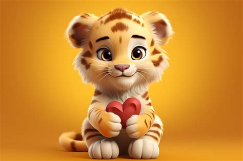 스튜디오에 있는 귀여운 호랑이 무료 사진