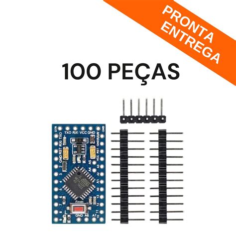 Kit Peças Placa Arduino Pro Mini ATmega P V MHz Arduino Achei Componentes Eletrônicos