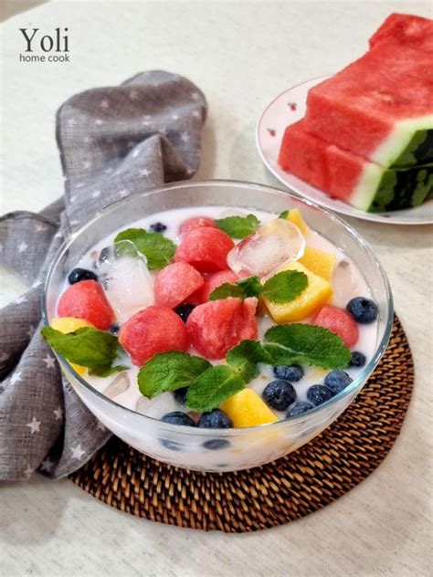 수박화채 만드는법 수박 칼로리 요리 수박화채우유 과일화채 만드는법 네이버 블로그