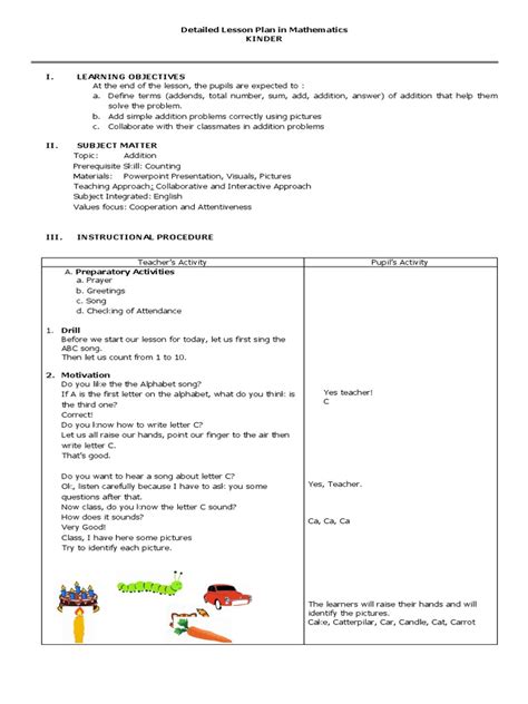 Detailed Lesson Plan Math 4 Fractions Pdf Lesson Plan Teachers