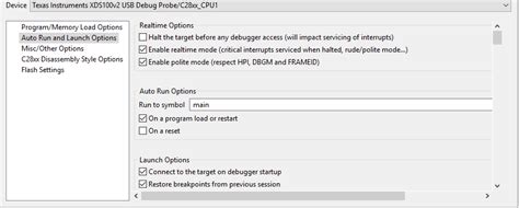 CCS TMS320F28377S Doubt Regarding Real Time Mode C2000