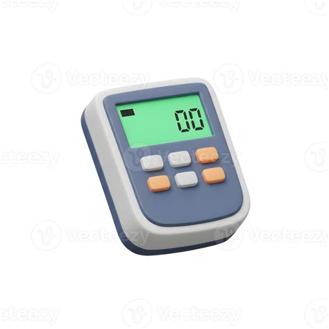 Digital Timer Device Modern Gadget Green Display Buttons 60513675 Png