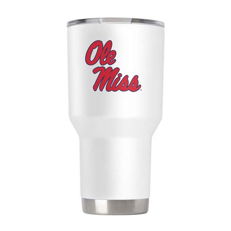 Ole Miss Tumbler Gametime Sidekicks 30oz White Insulated