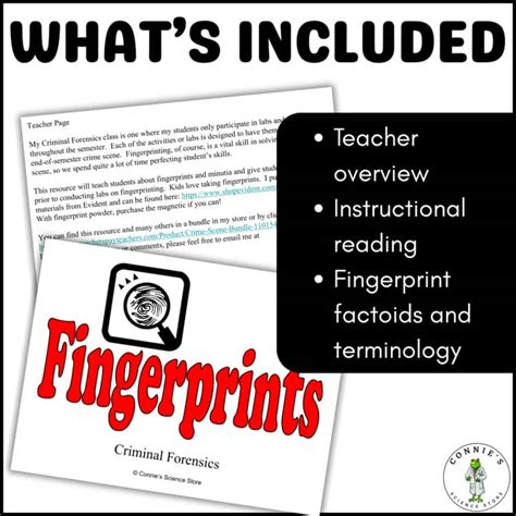 Forensic Science Fingerprint Ridge Patterns And Minutiae Lab Grades 812 Forensic Science Fingerprint Ridge Patterns And Minutiae Lab Grades 812
