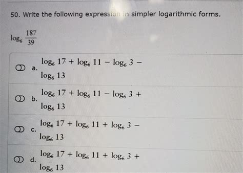solved 49 if logb2 r logb3 s and logb5 t then express the