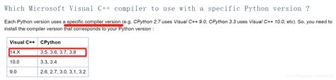 Python和microsoft Visual C Build Tools版本安装 Csdn博客