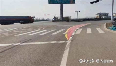 保安全防事故！莘县这五处路口有了“大型车右转盲区警示线”车辆通行施划区域