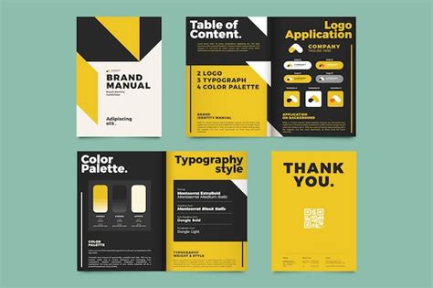 Презентация руководства по бренду Gradient Бесплатно векторы