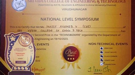 Masif Ahamed U On Linkedin Achievementunlocked Symposiumwinner Grateful