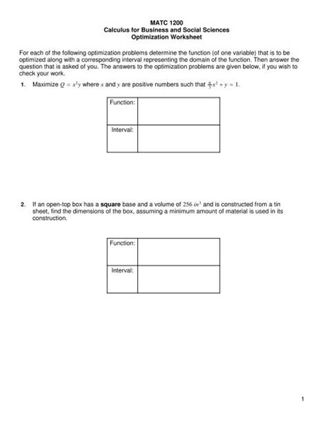 Optimization Problems Worksheet 82 Linear Optimization Engineering Optimization Problems Worksheet 82 Linear Optimization Engineering