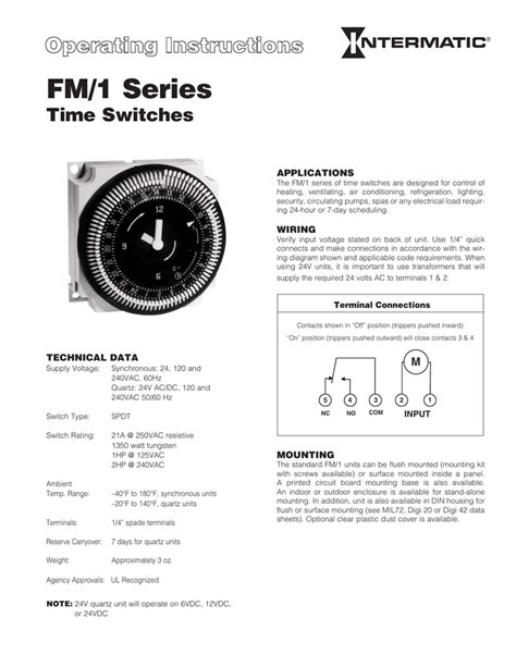 Intermatic Timer Wiring Diagram
