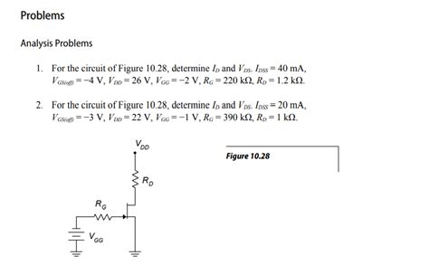 Solved Problems Analysis Problems For The Circuit Of Chegg Com