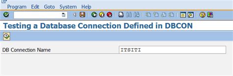 adbc test connection testing a database connection defined in dbcon