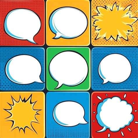 Comic Book Speech Bubbles Collection Premium Ai Generated Image