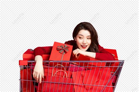 여성 쇼핑 카트 쇼핑 Png 일러스트 무료 다운로드 Lovepik