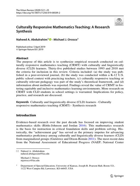 Crt Synthesis Pdf Teachers Learning