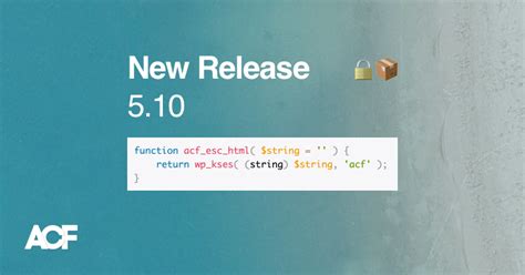 Acf 510 Release Html Escaping Blocks Api V2 Block Preloading And