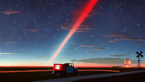 Mystery Red Beam Lights Up Kansas Sky